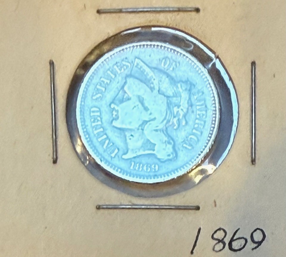 1869 3 Cent Nickel U.S. Coin A68 | eBay