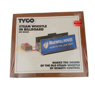 TYCO HO SCALE REMOTE CONTROL STEAM WHISTLE IN BILLBOARD NOS MAXWELL ...