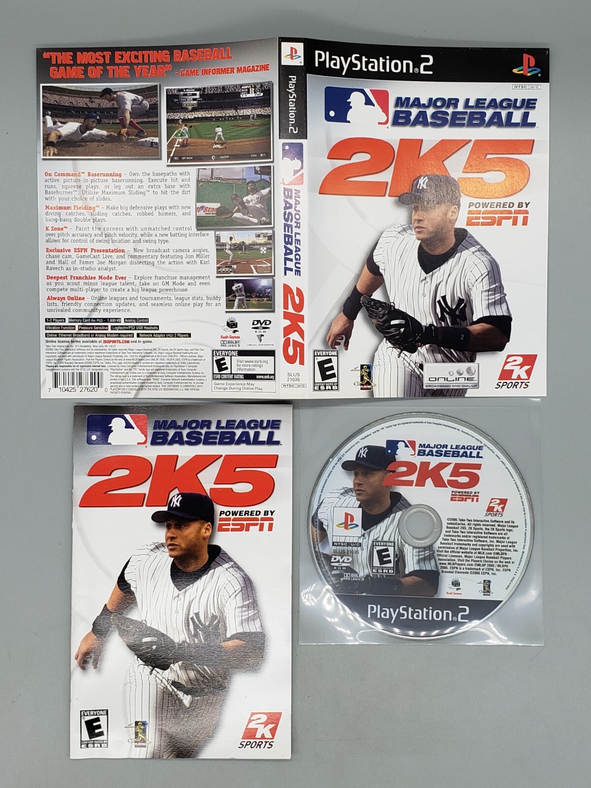 Major League Baseball 2K5 (Sony PlayStation 2, 2005) No Case No ...