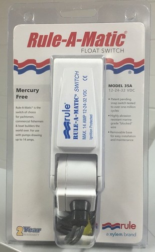 Rule-A-Matic Float Switch MODEL 35A 12-24-32 Volt RWB22 2 Yr Warranty ...