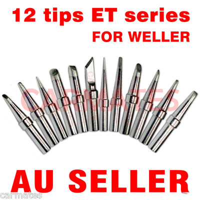 12PCs Solder Soldering Rework Station Iron Tips for Weller PES51 WES51 ...