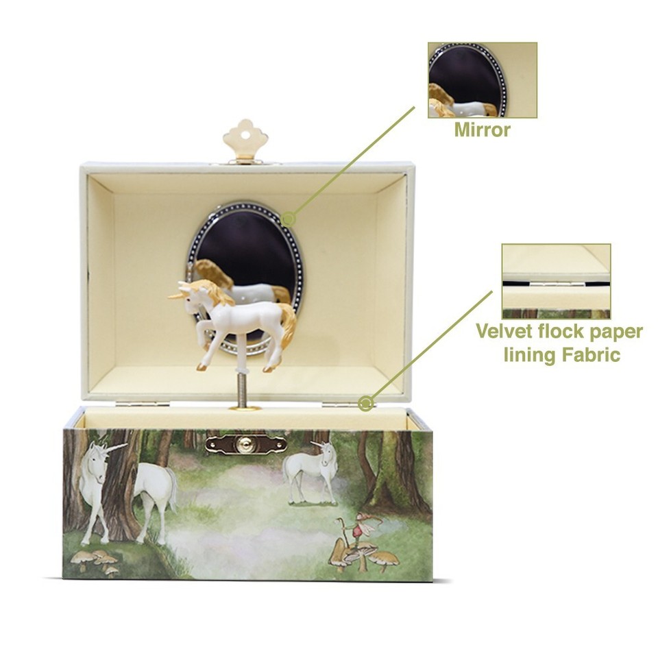 Musical Unicorn Jewelry Box for Girls - Kids Music Box with Spinning ...