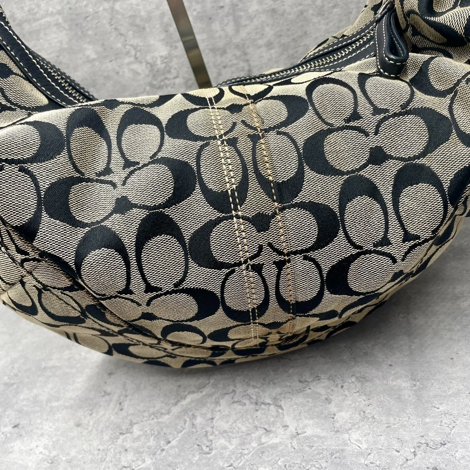 coach 10075 Vintage Half Moon One-Shoulder Bag, Signature Canvas and ...
