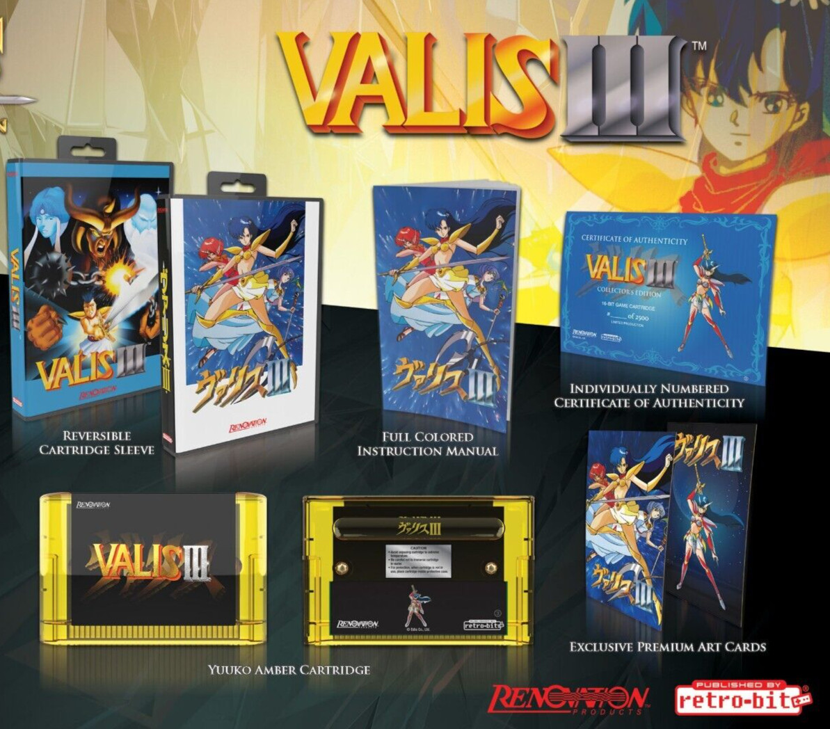 VALIS 3 ~ Valis III Sega Genesis Mega Drive Retro-Bit Game CIB ...