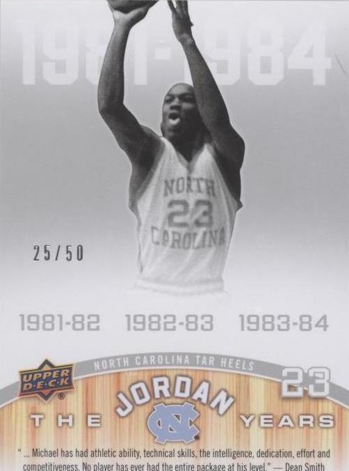 2010-11 UD North Carolina Basketball - The Jordan Years Michael Jordan ...