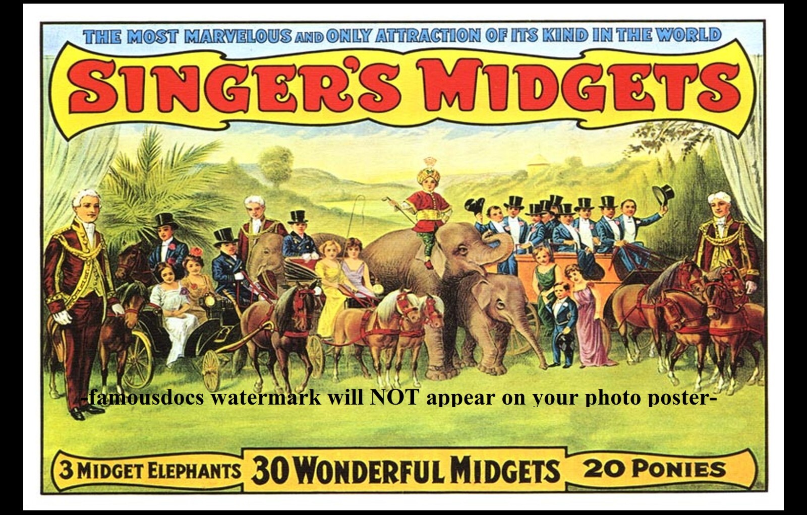 8x12 Circus Clown Midgets PHOTO Poster Dwarf Sideshow Singer's Circus ...