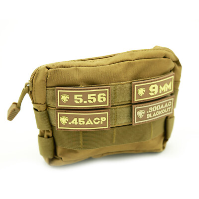 Aolamegs PVC Caliber Patch - Grey On Black Ammo 5.56 9mm 300BLK Patch ...