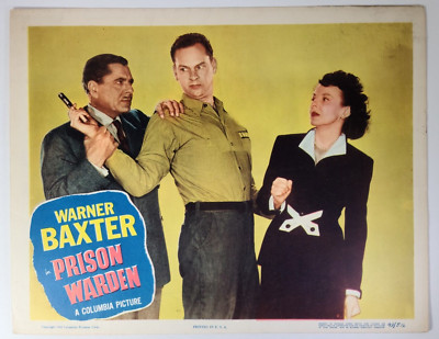 Warner BAXTER in Prison Warden (Columbia Pic 1949). 11x14 Lobby Card #6 Fine. | eBay