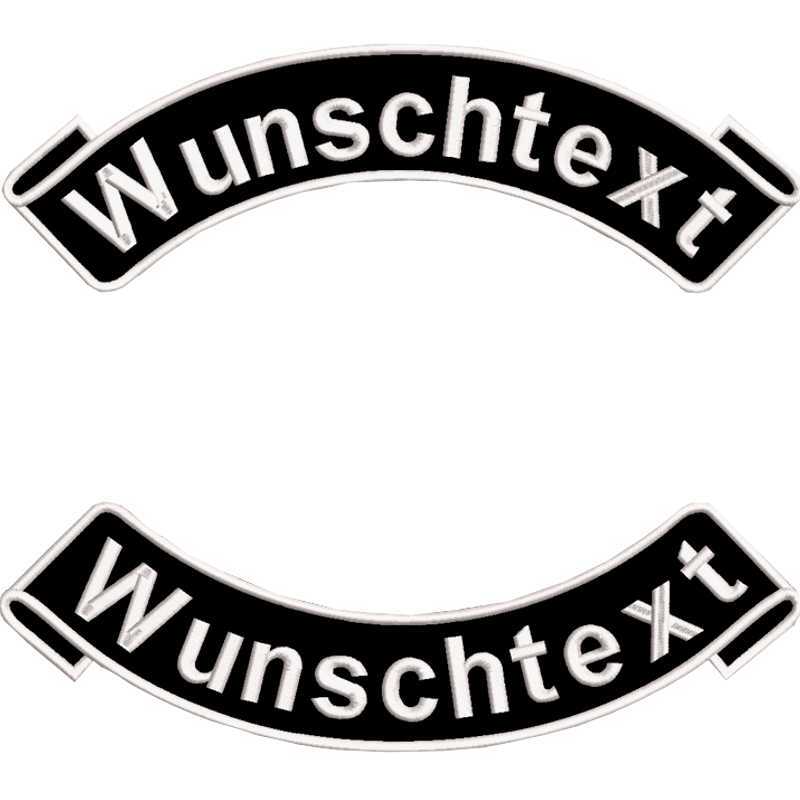 Rückenpatch Top- u BottomRocker Bogen Biker Rocker Kutte MC bis 40cm ...