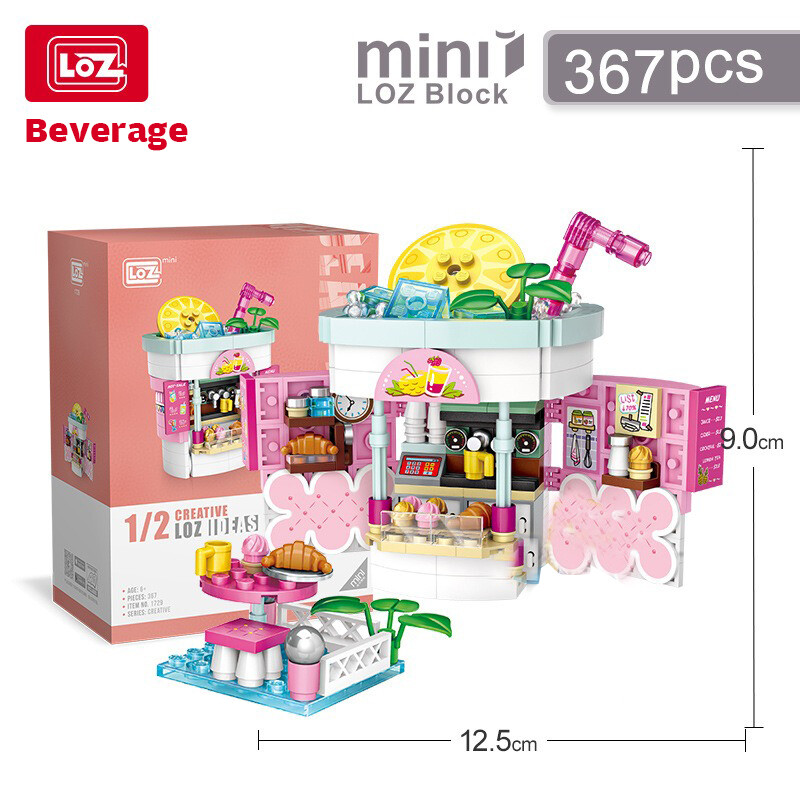 LOZ Mini Blocks Sets Food Street View Building Blocks Micro Bricks with ...
