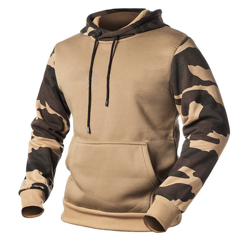 Men Hooded Cotton Camouflage Casual Jacket Parka Army Pullover Pocket ...