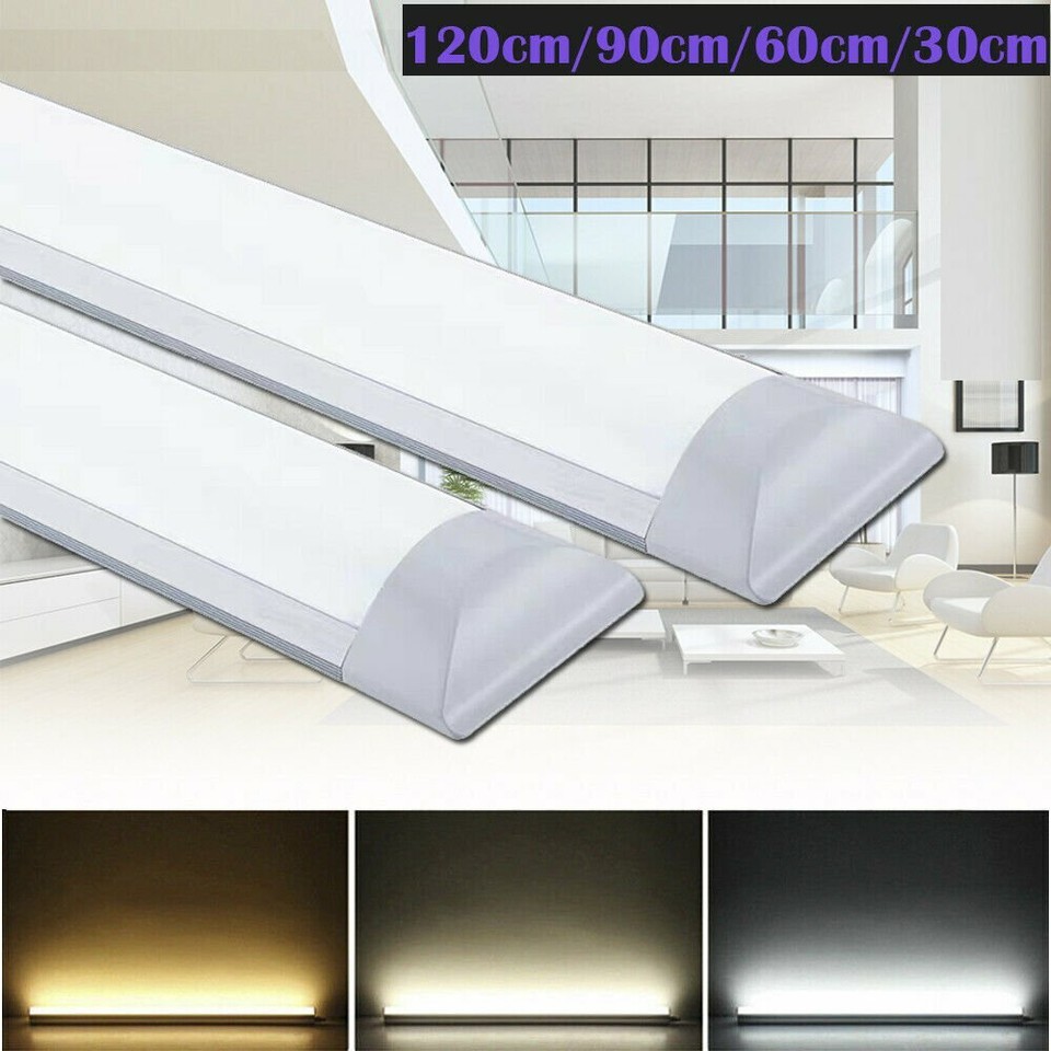 5FT LED Strip Lights Batten Tube Light Office Shop Garage Ceiling Lamp ...