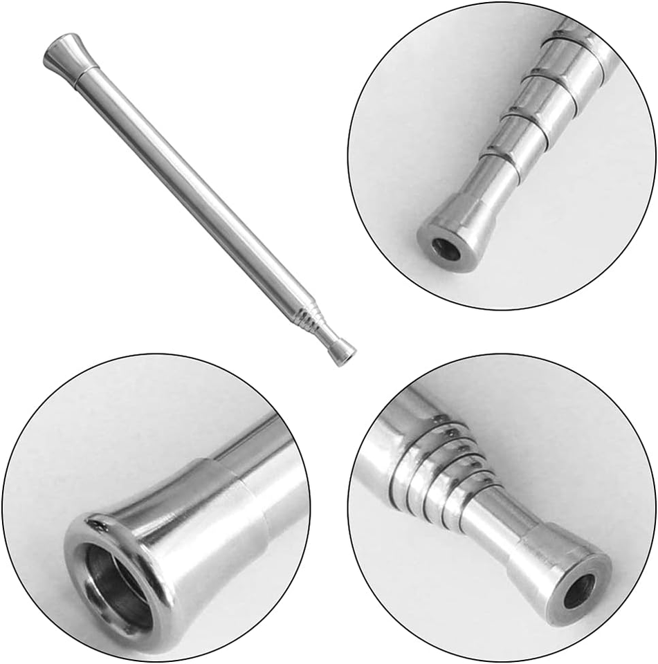 2Pcs Gear Telescopic Blow Fire Tube Camping Bellows Stainless Steel ...