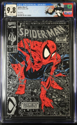 Spider-Man #1 Silver Variant CGC 9.8 NM/MT 1990 McFarlane Custom Label 300 | eBay