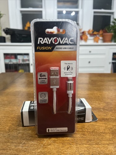 rayovac fusion 6ft charger micro usb cable white | eBay
