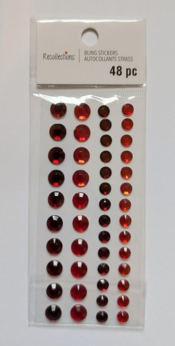 Shades Of Red Rhinestones Bling Gems Scrapbooking Stickers By ...