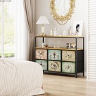 6/8/9 Drawers Dresser Bedroom Chest of Drawers Fabric Dresser Storage ...