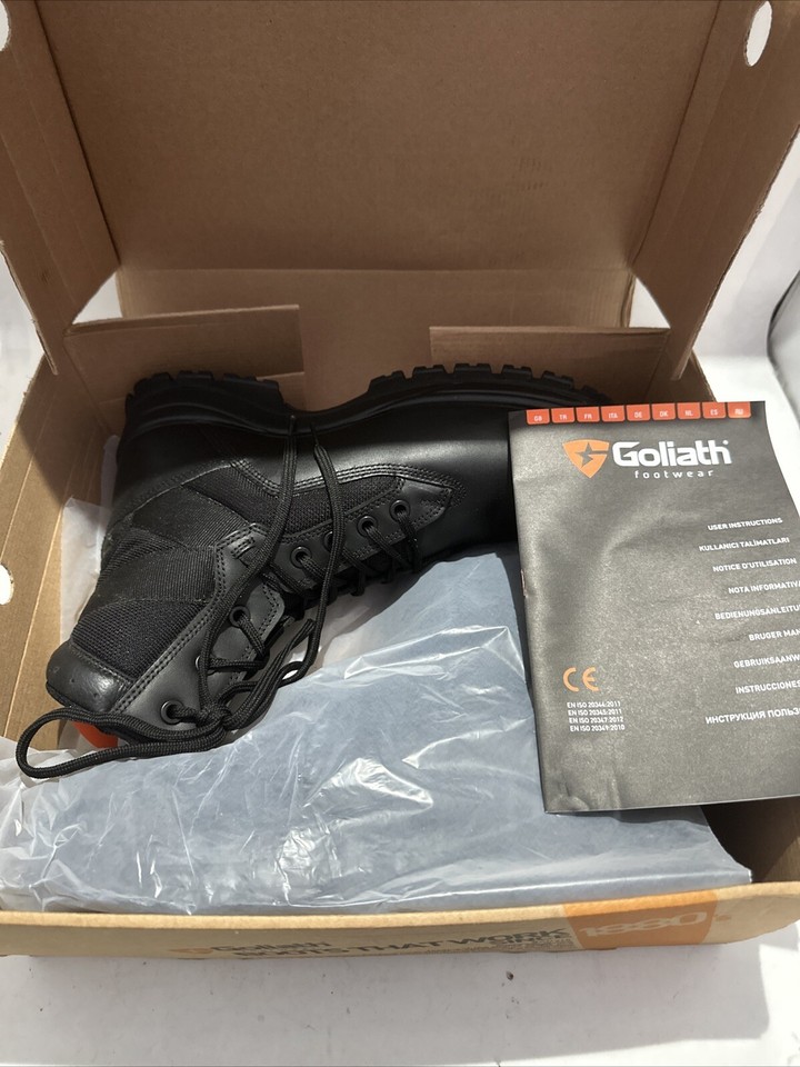 New & Boxed British Army Military YDS Goliath Steel Toe Safety Boots Black | eBay UK