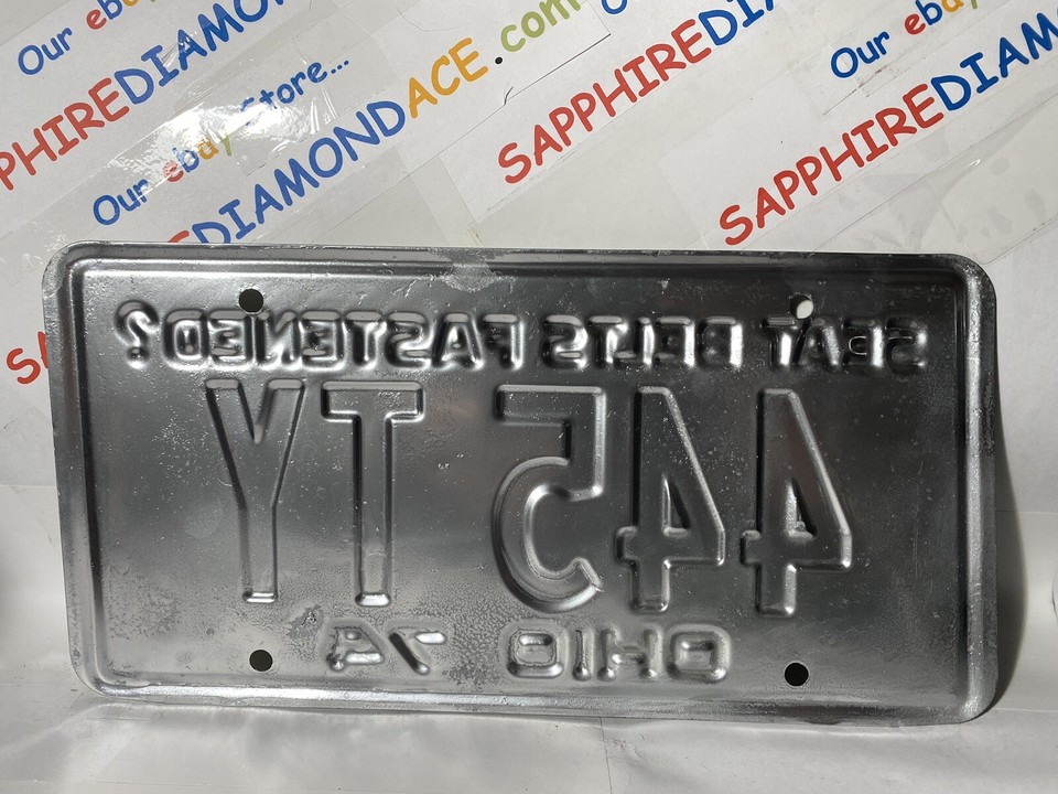 OHIO “TY” STATE COLLECTIBLE LICENSE PLATE. 1974. SOLD AS IS. | eBay