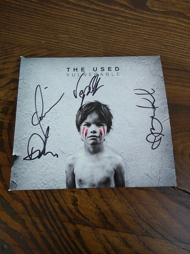 THE USED Vulnerable Signed RARE CD Booklet | eBay