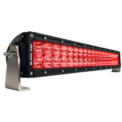 Black Oak 20" Curved Double Row Red LED Predator Hunting Light Bar ...