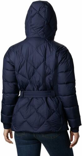 Columbia Women's Icy Heights Belted Jacket in Navy Blue $230, Sz M, NEW ...