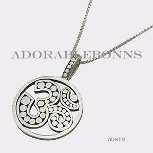 Authentic Lori Bonn Sterling Silver Sweets Om Token Pendant 59812 | eBay