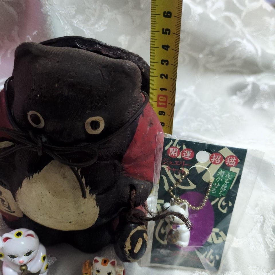 Raccoon dog figurine, good luck charm | eBay