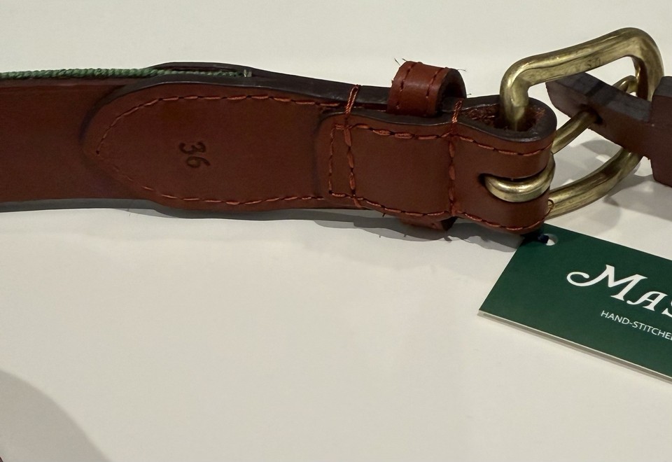 2026 Masters Amen Corner Belt Needlepoint Leather Size 36 | eBay