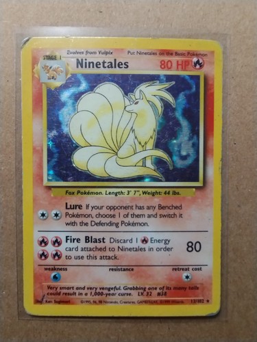 Pokémon TCG Ninetales Base Set 12/102 Holo Unlimited Holo Rare | eBay
