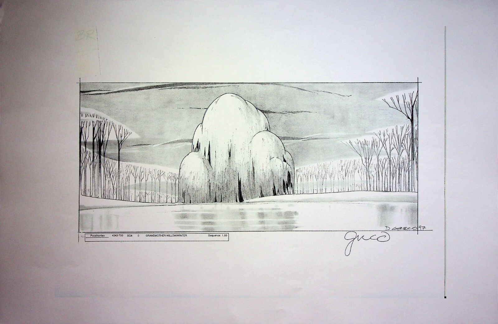 Pocahontas II New World SIGNED Dennis Greco Production Background ...