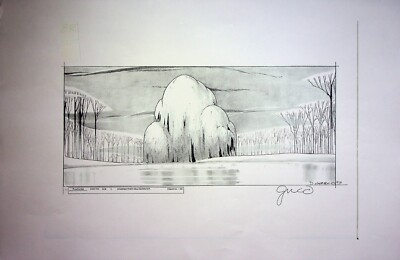 Pocahontas II New World SIGNED Dennis Greco Production Background ...