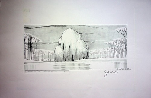 Pocahontas II New World SIGNED Dennis Greco Production Background ...