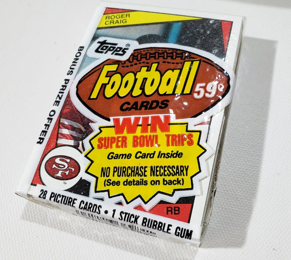 1984 Topps Football Cello Box with Dan Marino Showing Top & RARE DEAD ...