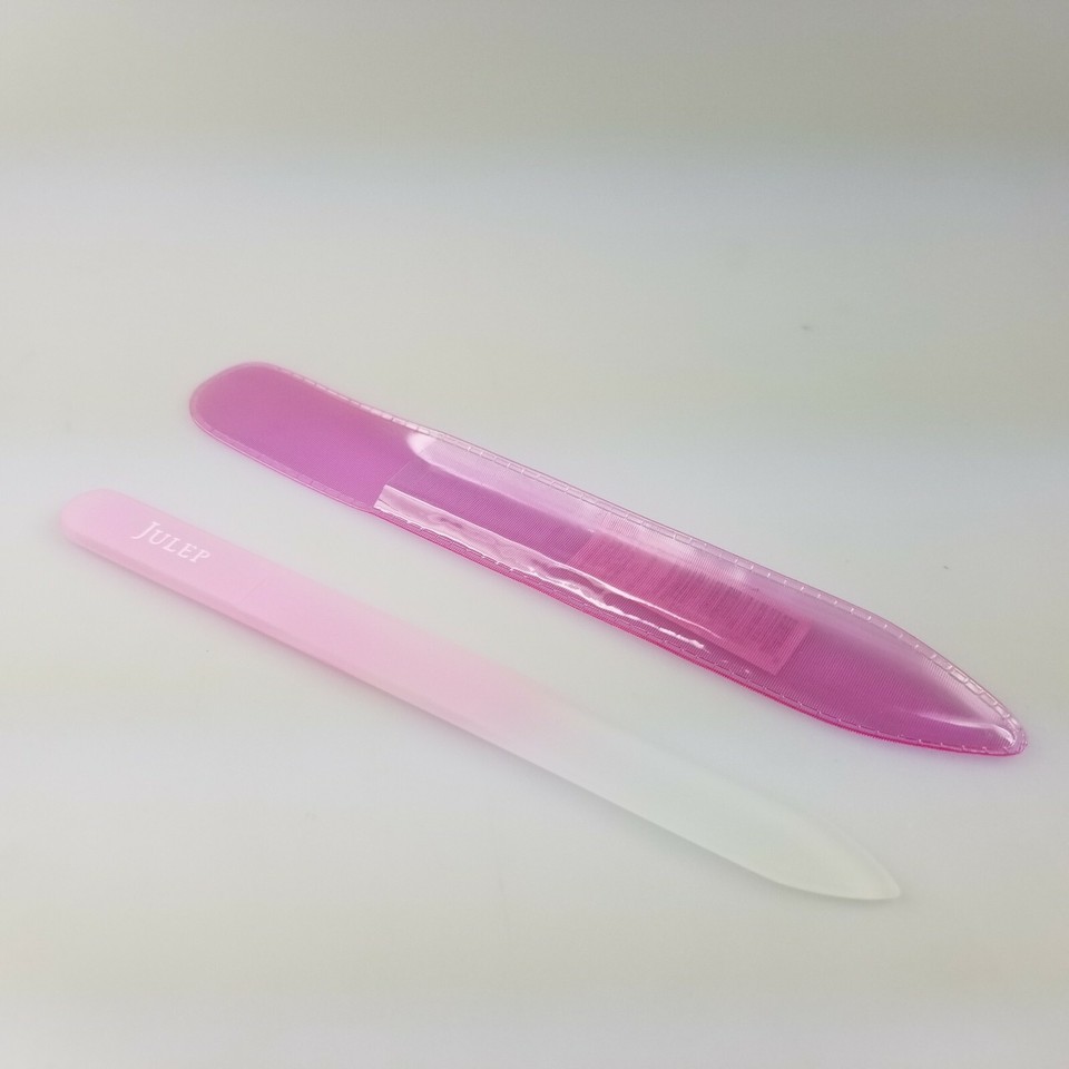 NEW 2PK JULEP CRYSTAL PINK GRADIANT NAIL FILE WITH PLASTIC CASE - FREE ...