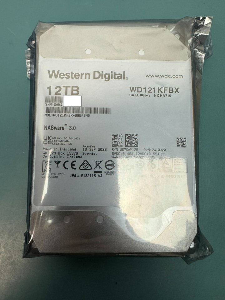 RECERTIFIED WD Red Pro 12TB 7200 RPM SATA 3.5" Internal Hard Drive ...