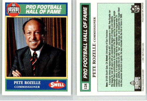 Pete Rozelle 1990 Swell Pro Football Hall of Fame #128 Commissioner | eBay