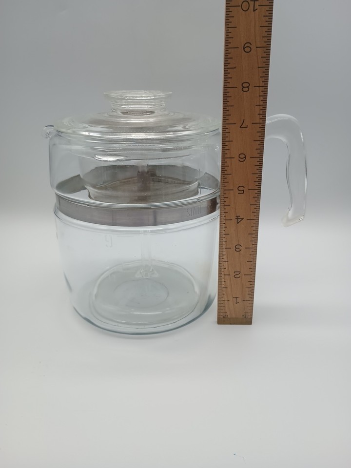 Pyrex Flameware COMPLETE 9 Cup Glass Percolator Model 7759 VTG Original ...