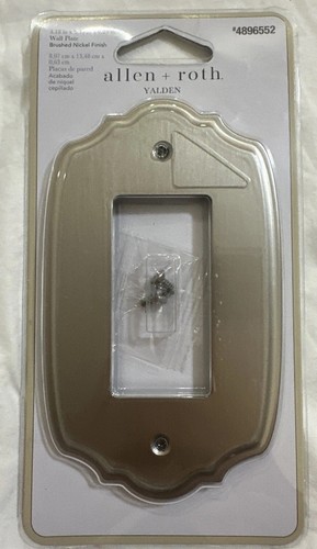 allen + roth Yalden 1-Gang Brushed Nickel Zinc Indoor Decorator Wall ...