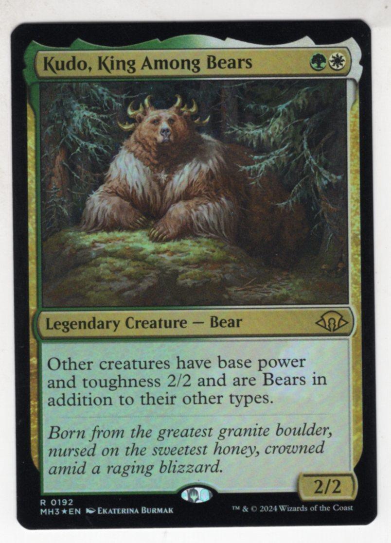 MTG Modern Horizons 3 Foil Rare Card #192 Kudo, King Among Bears | eBay