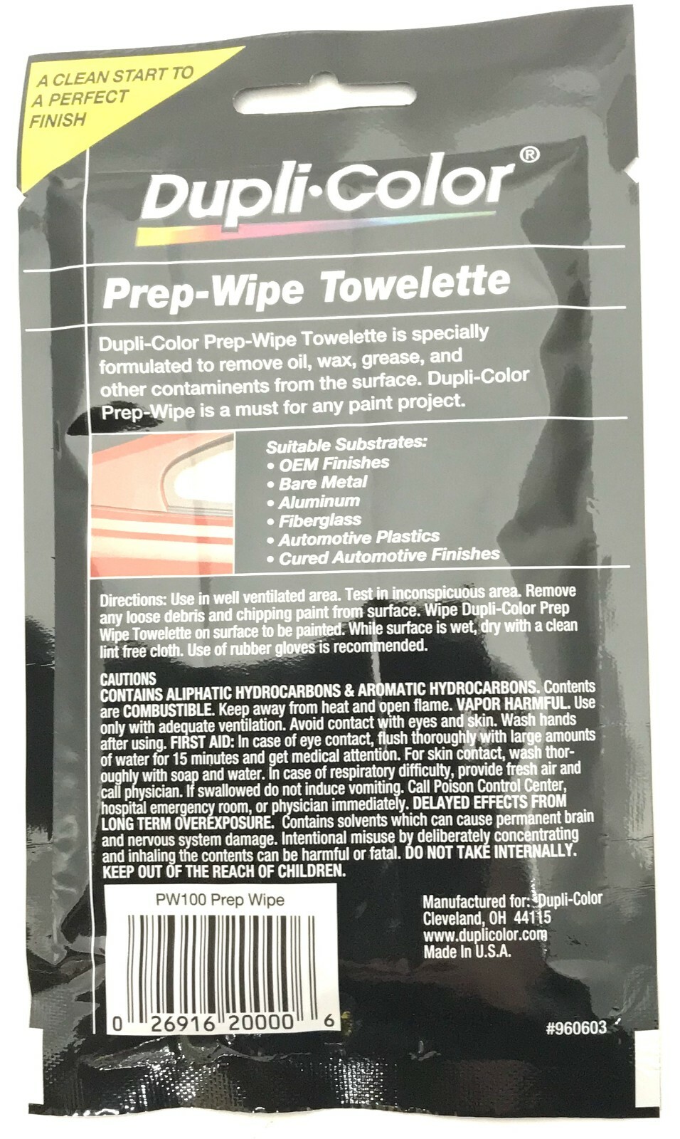 Duplicolor PW100-12 Pack Touch-up Repair Prep-Wipe Towelette | eBay