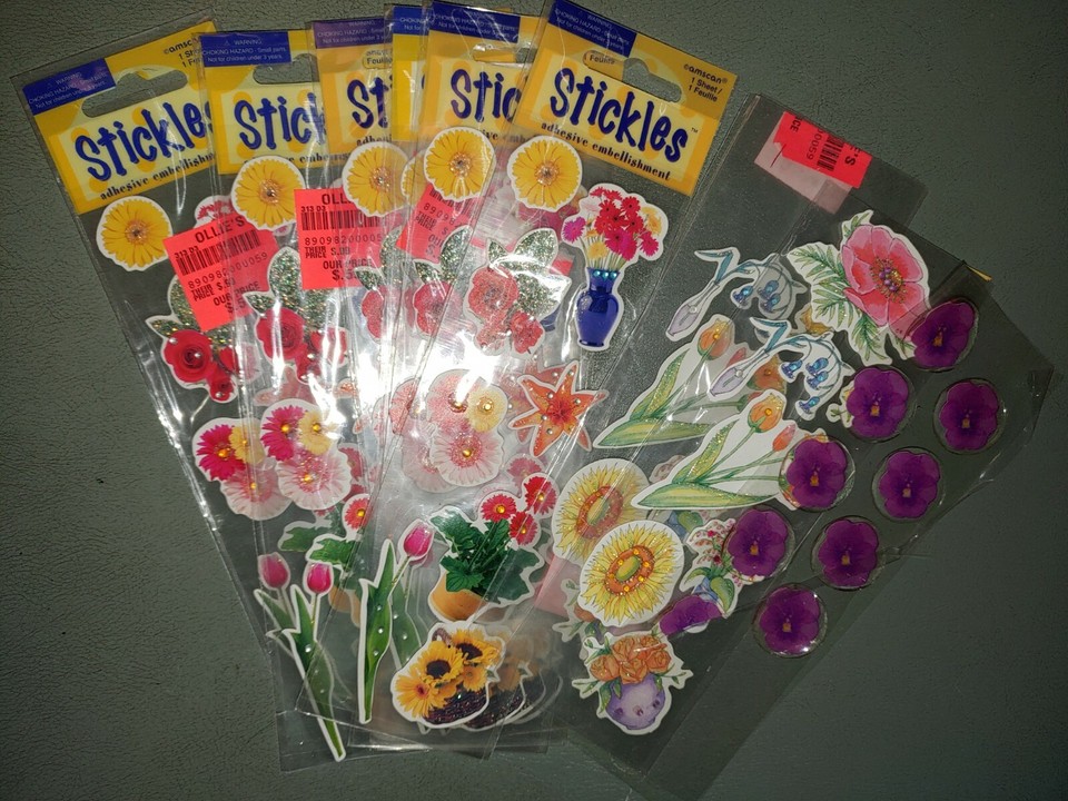 Stickles adhesive embellishment flowers glitter sparkle dimensional ...