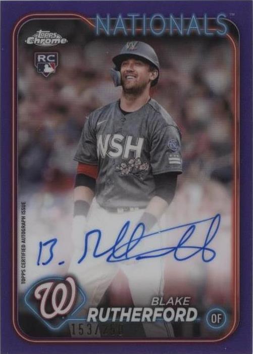 2024 Topps Chrome - Rookie Autographs Blake Rutherford #RA-BR Purple ...