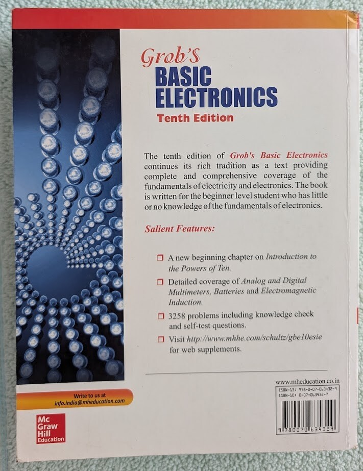 Grob'S Basic Electronics Mitchel E Schultz Technology Engineering 10th Edition | eBay