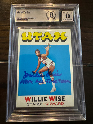 Willie Wise Signed 1971-72 Topps Basketball #194 RC Rookie AUTO BAS 10 INSCRIBED | eBay