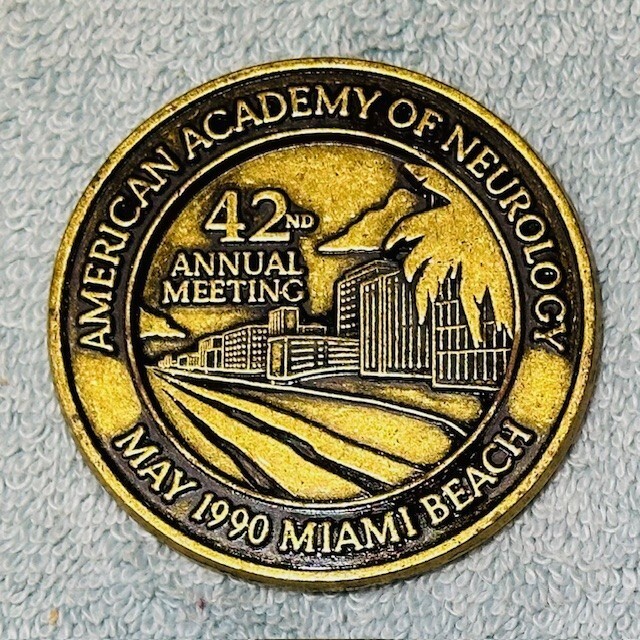 (2) Vintage PERMAX Drug Rep Pharma Bronze Medallions with Velvet ...