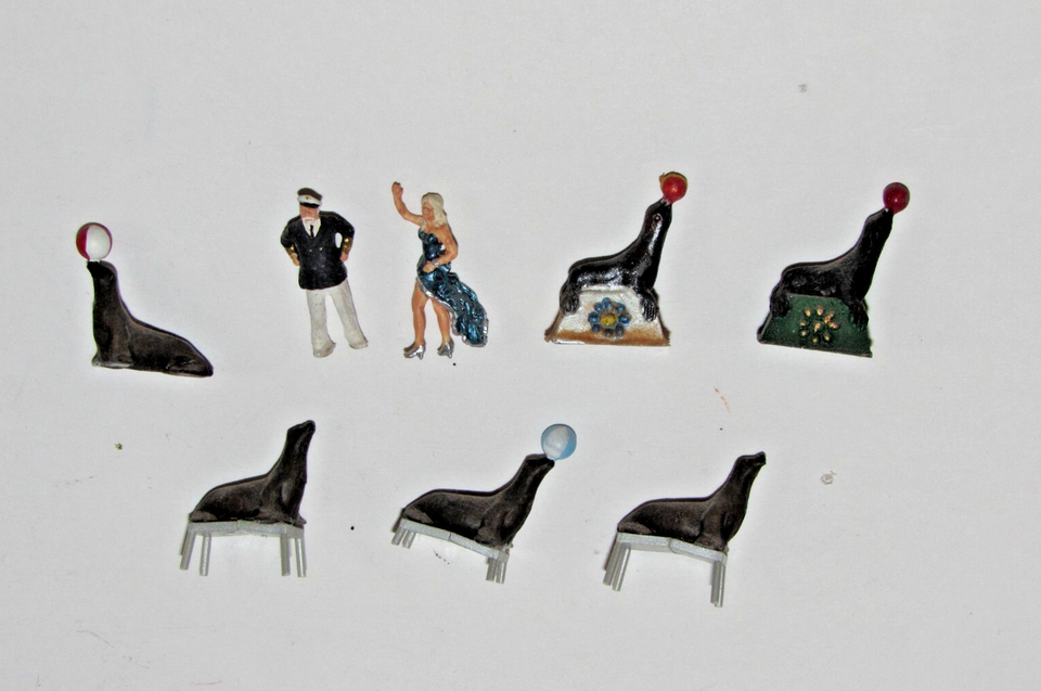 Preiser ho scale TRAINED SEAL LION CIRCUS ACT for Model Train Layouts ...