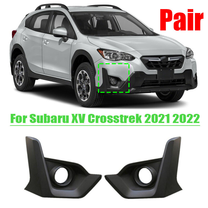 Pair For Subaru XV Crosstrek 2021 2022 Front Bumper Fog Lamp Frame Trim ...