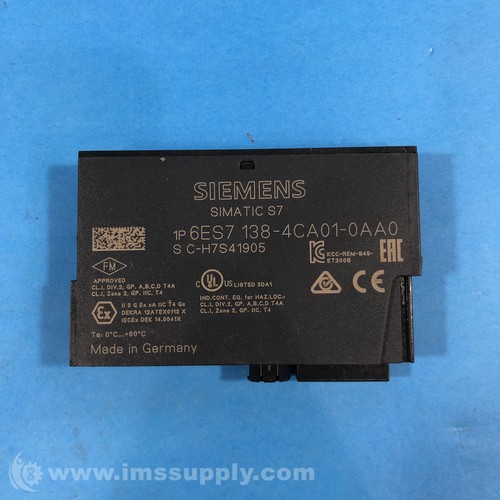 Siemens 6ES7-138-4CA01-0AA0 Simatic S7 Power Supply Module FNIP | eBay