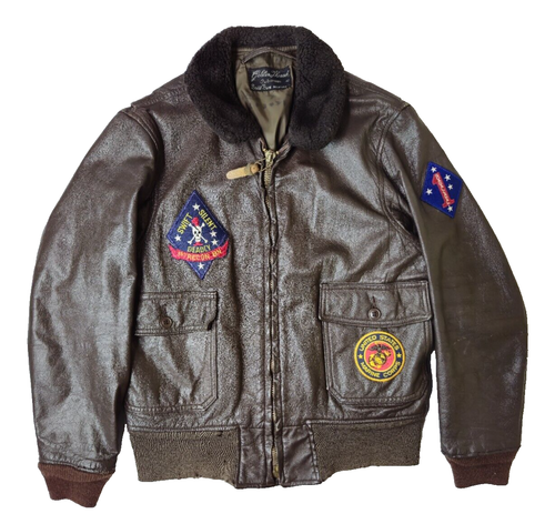 G-1 Vintage USMC 60s Vietnam War Skull Patch Goatskin Leather Flight ...